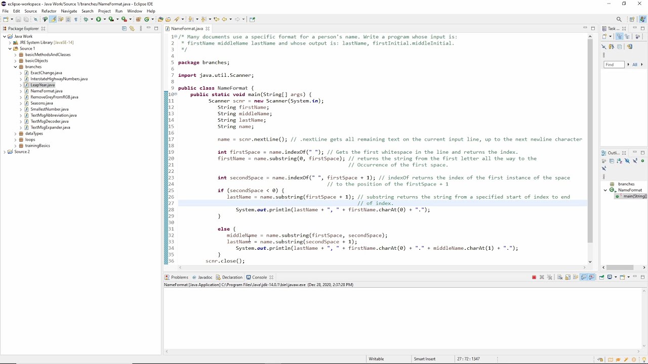 Java Lab Name Format Youtube