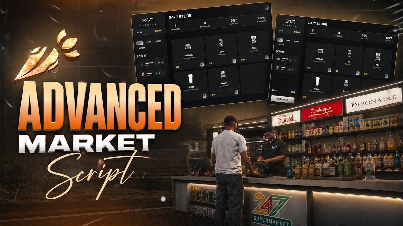 Fivem Advanced Market Script Carotto Studios Esx Qb Qbox Youtube
