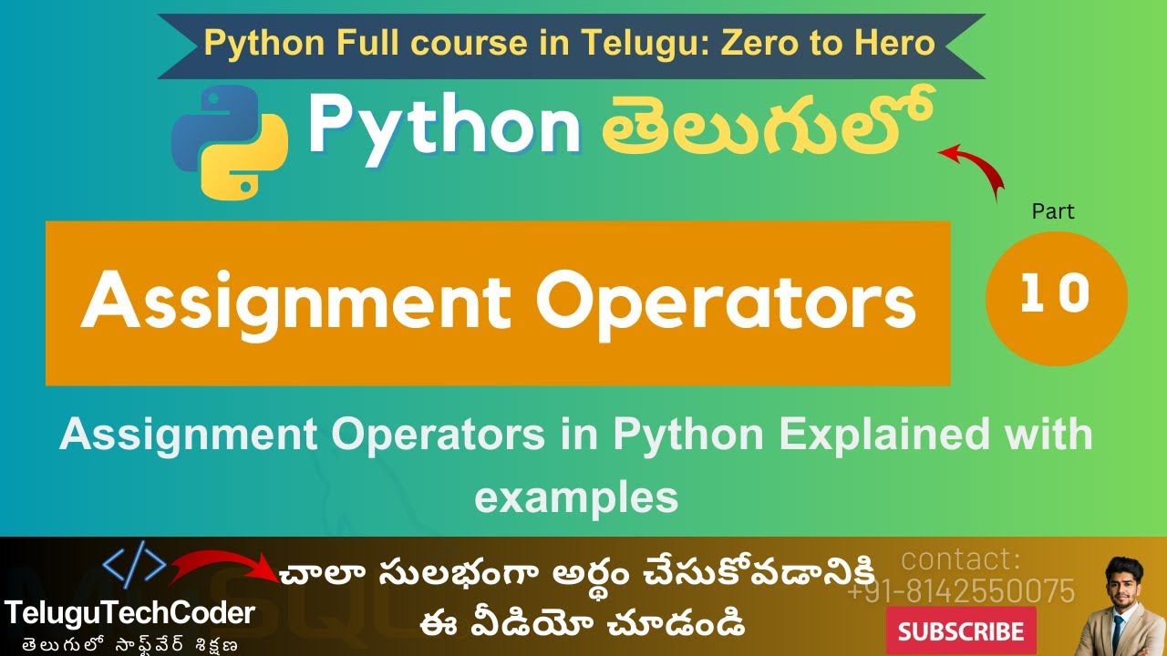 10 Python Assignment Operators Explained With Examples Youtube