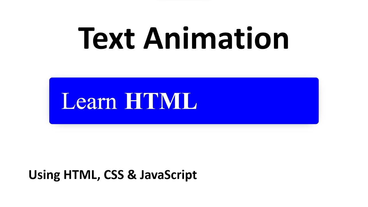 Text Changing Animation Using Javascript Youtube