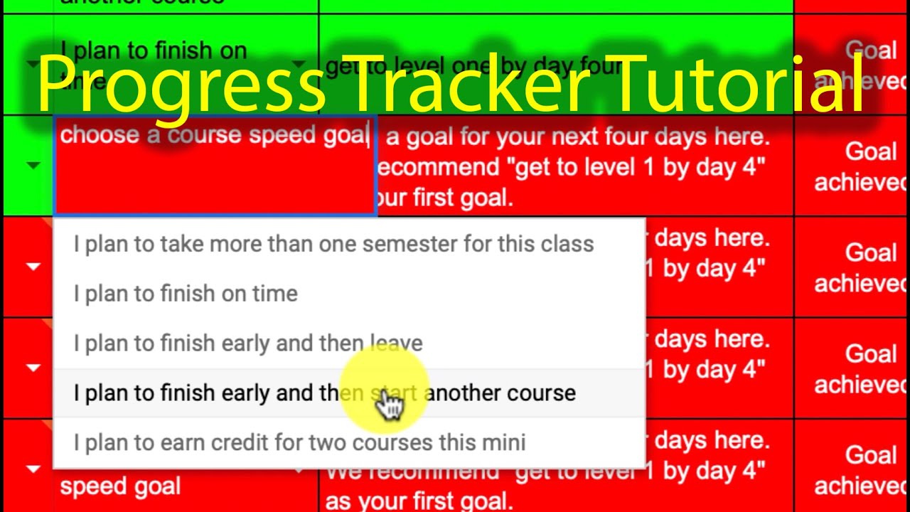 Progress Tracker Tutorial Youtube