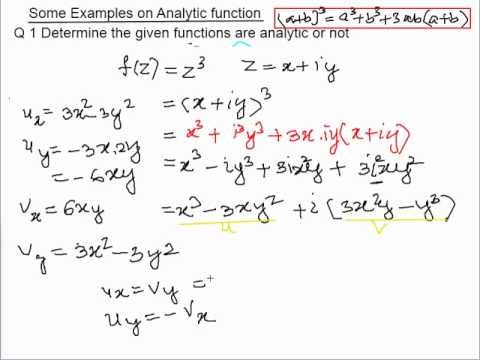 Examples On Analytic Function Youtube