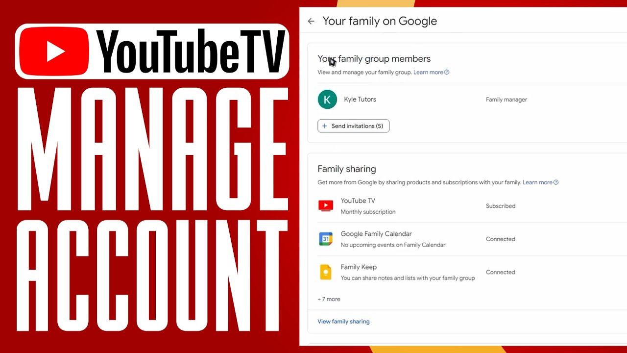How To Manage Youtube Tv Account Add Users Share Account Etc Youtube