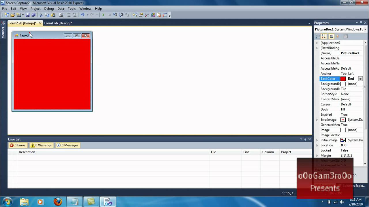 Visual Basic 2008 Tutorial Screen Capture Update Youtube