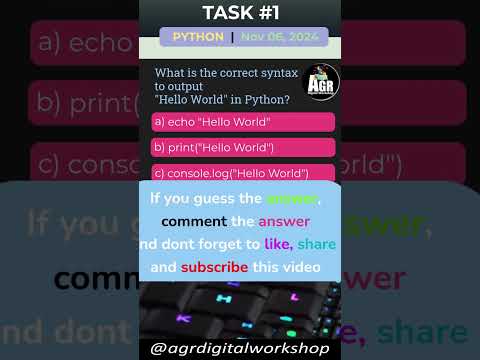 Py Task1 Python Basics Correct Syntax For Hello World Output