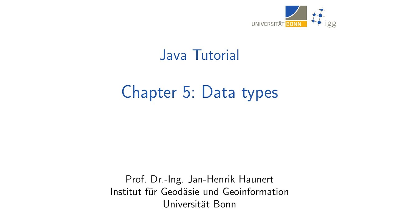 Java Tutorial Chapter 05 Data Types Youtube