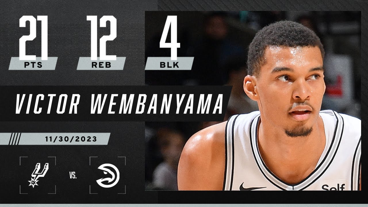 Victor Wembanyama Stuffs The Stat Sheet In Loss Vs Hawks Nba On Espn