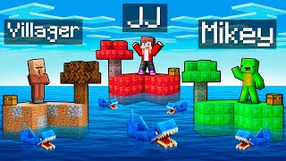 Jj Vs Mikey Vs Villager Poor Vs Rich Sea Island Battle In Minecraft ...