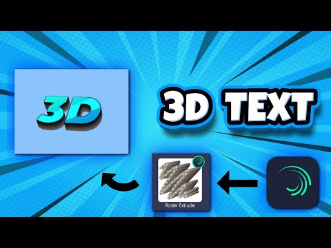 3d Text Alight Motion Using Raster Extrude Effect 3d Text Intro