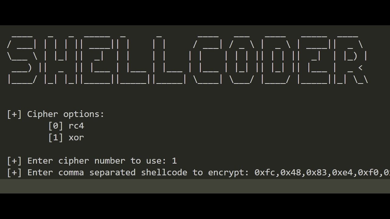 Rc4 Xor Shellcode Encryption Tool Youtube