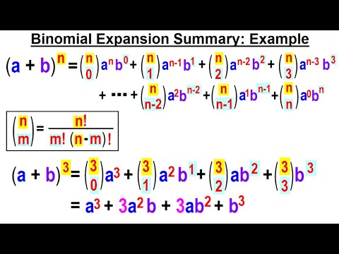 Algebra Ch 49 Binomial Theorem 12 Of 18 Binomial Expansion Summary