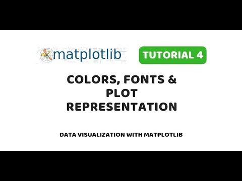Matplotlib Tutorial 4 Colors Fonts Plot Representations Youtube