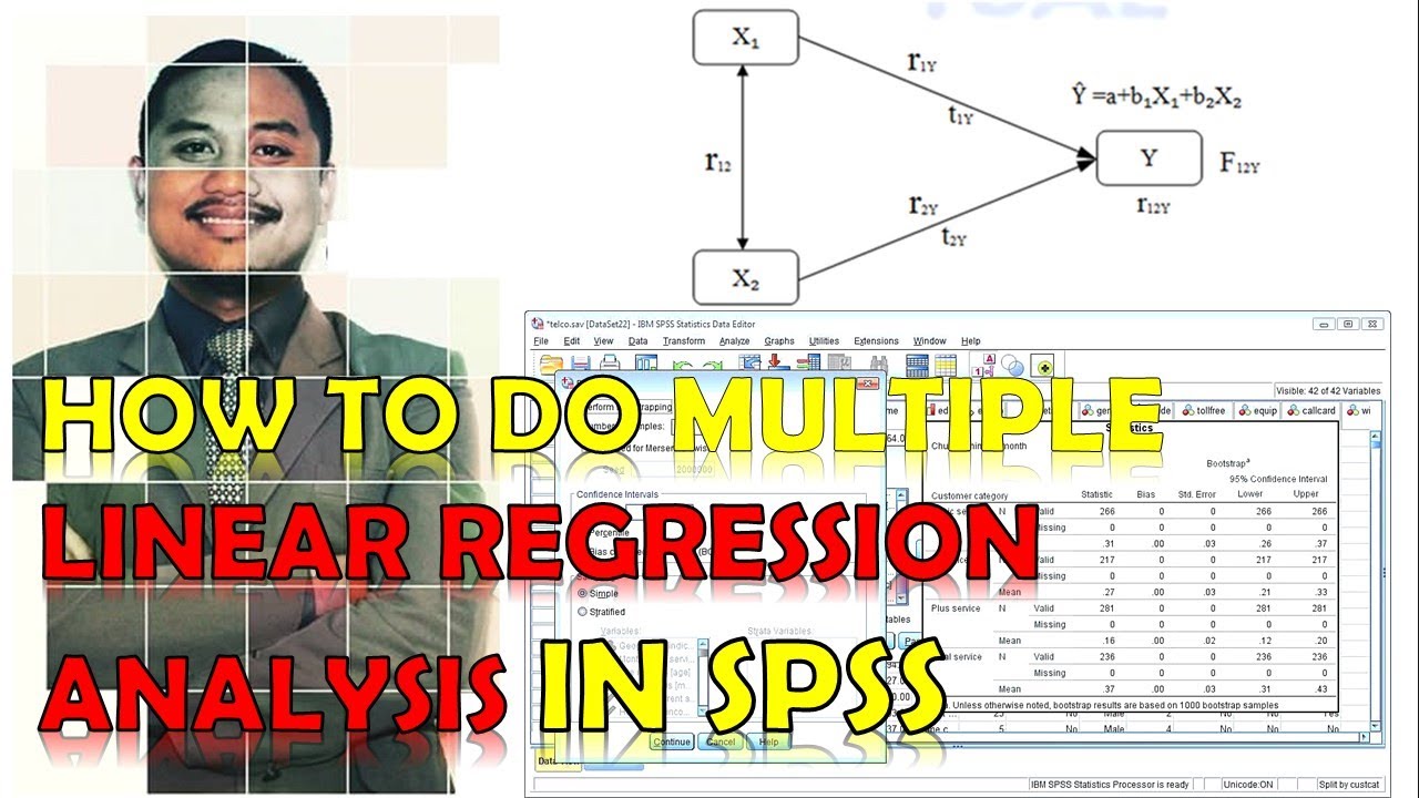 How To Do Multiple Linear Regression Analysis By Using Spss Youtube