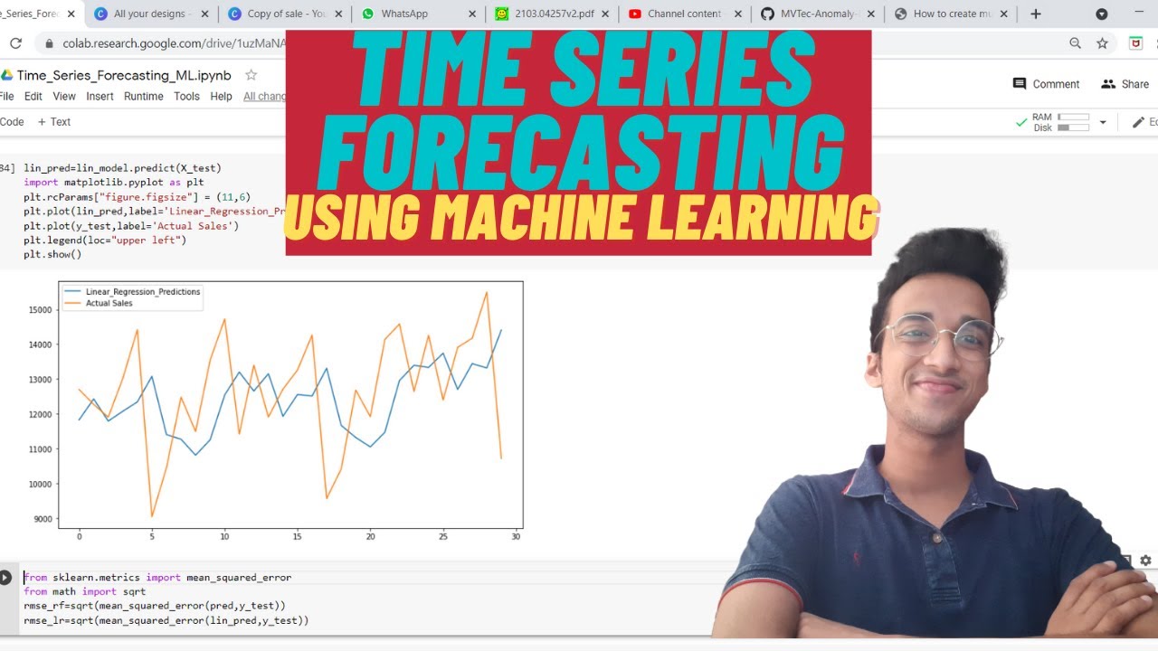 Time Series Forecasting Using Machine Learning Python Youtube
