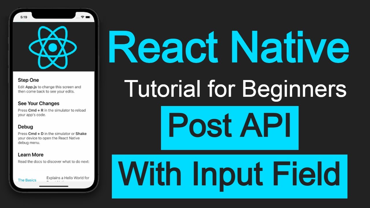 React Native Tutorial 53 Post Api With Input Fields And Form Data