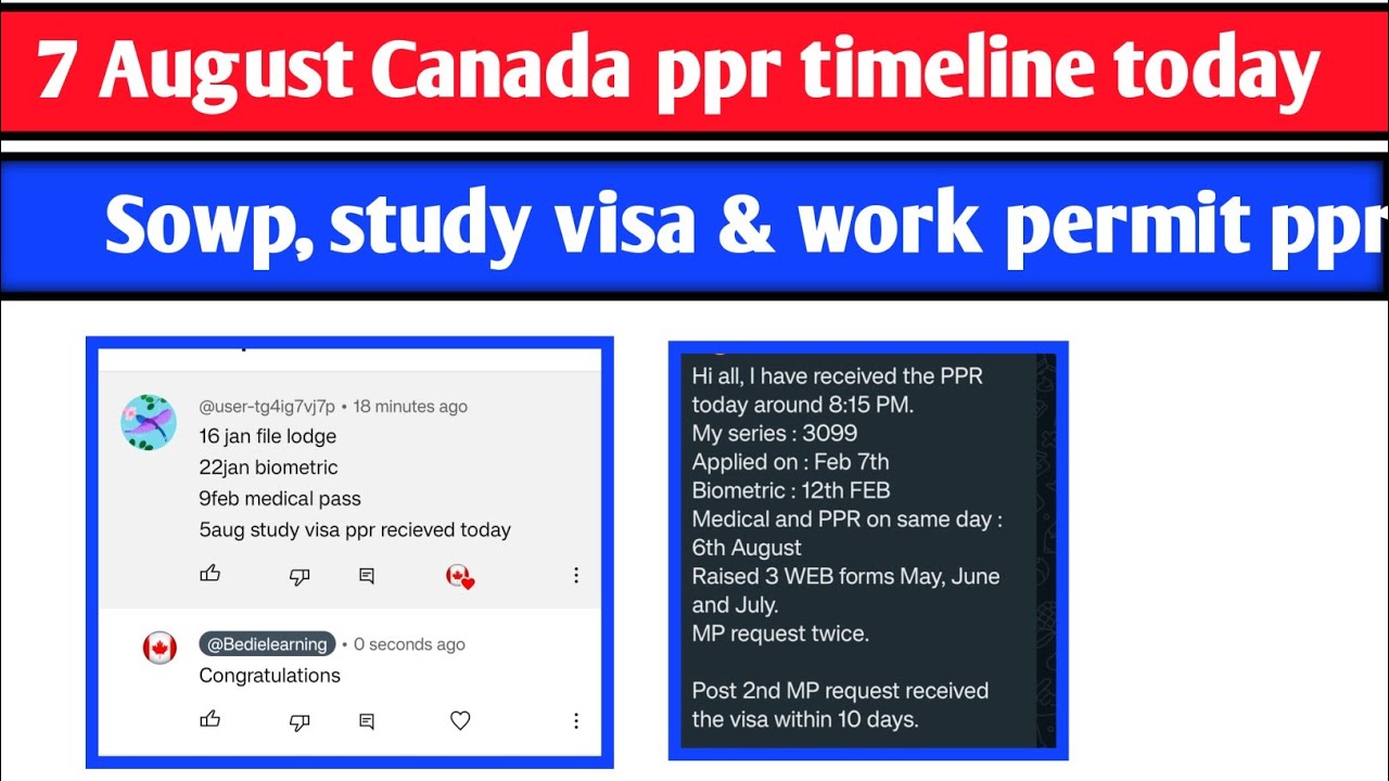7 August Canada Ppr Timeline Today S Ppr Request Timeline Canada