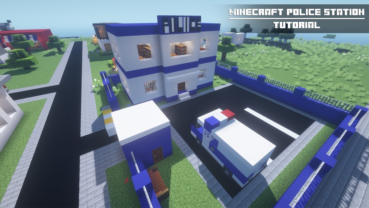 Minecraft Police Station Tutorial Youtube
