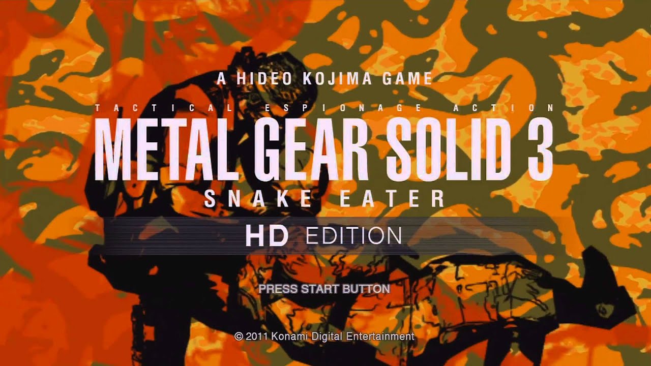 Metal Gear Solid 3 Snake Eater Title Screen Cqc Theme Youtube