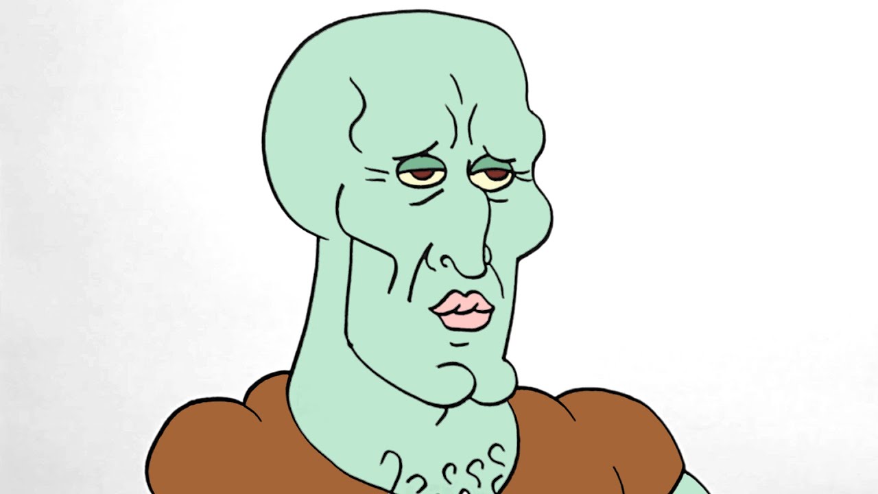 How To Draw Squidward Handsome Youtube
