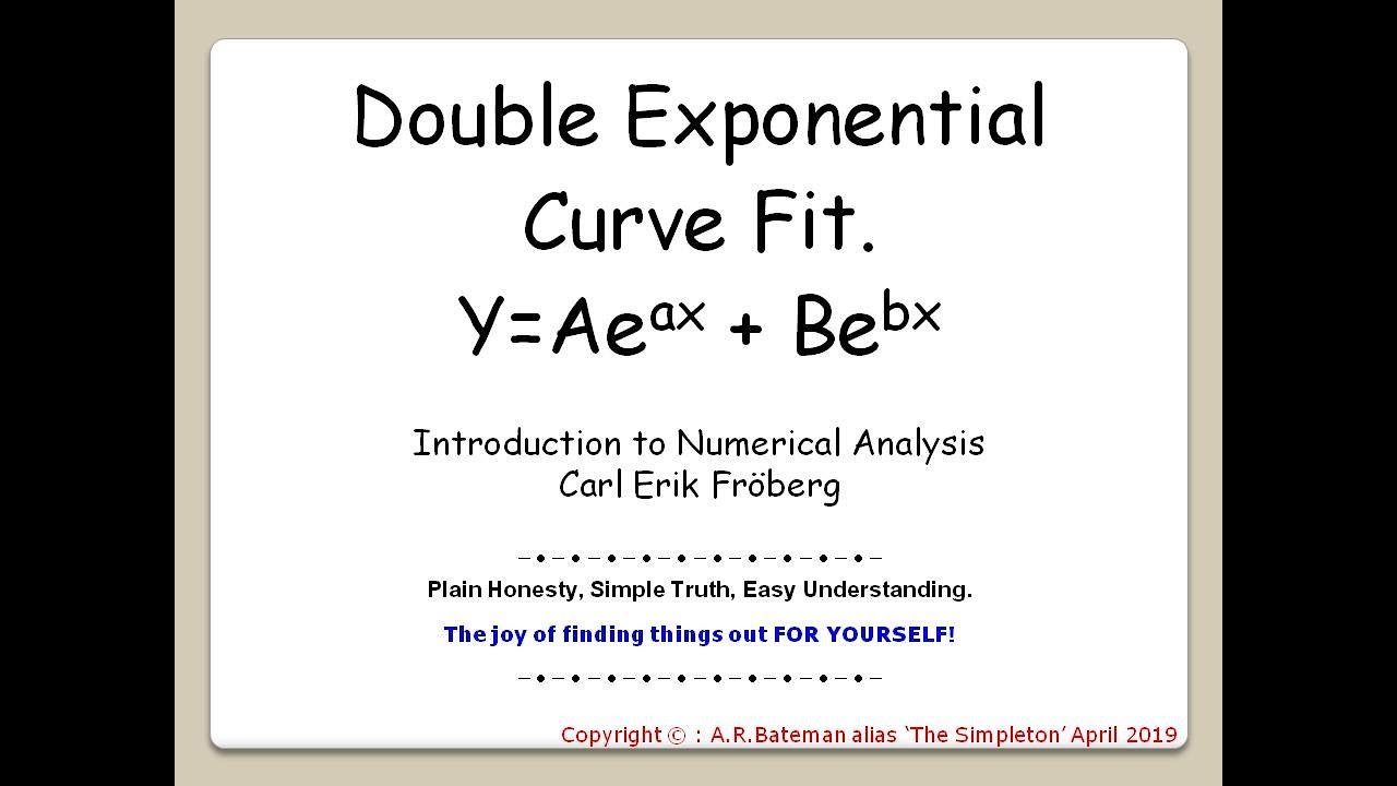 Double Exponential Curve Fit Youtube
