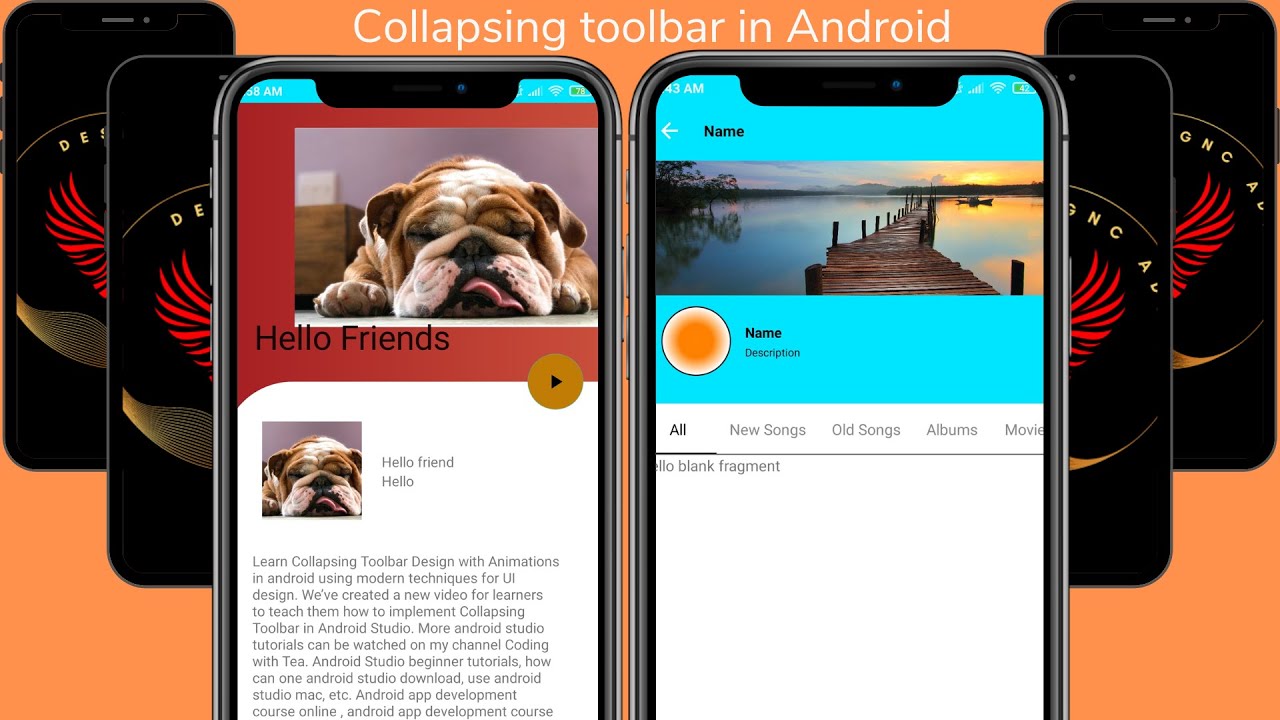 Collapsing Toolbar In Android Studio Using Java Youtube