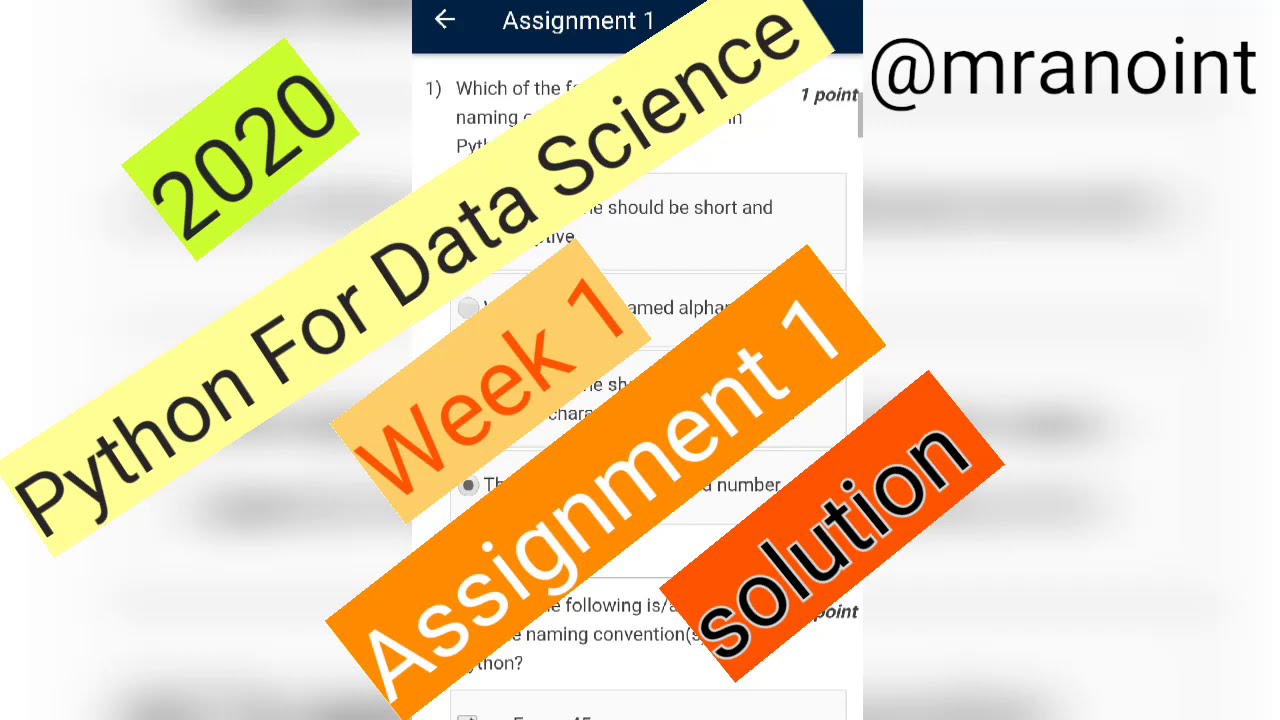 Python For Data Science Nptel Week 1 Assignment 1 Solution