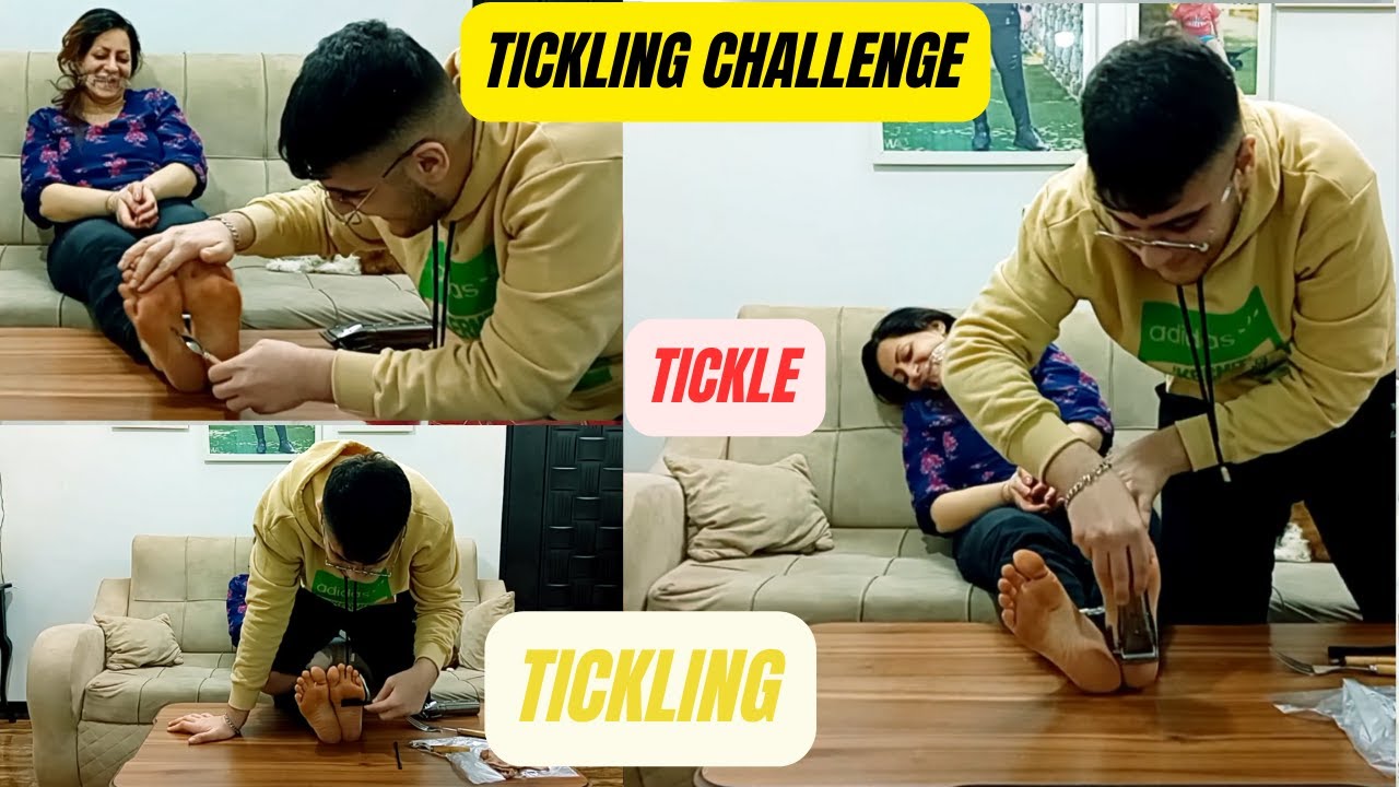 Funny Tickling Challenge Mom And Son Tickle Reaction Tickling