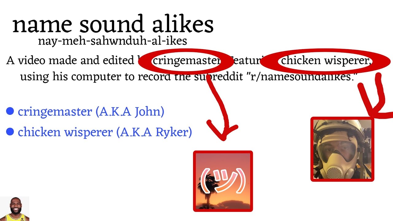 Name Sound Alikes Youtube