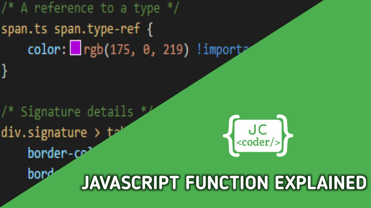 Javascript Function Explained Youtube