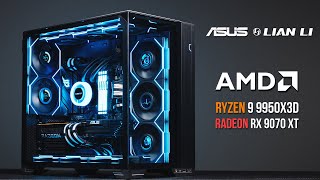 Amd Ryzen 9 9950x3d Gaming Pc Build Radeon Rx 9070 Xt Lian Li O11 ...