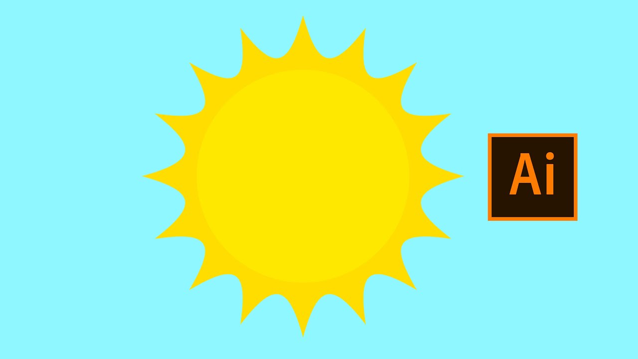 How To Create Sun Adobe Illustrator Tutorial 1 Minute Tutorial