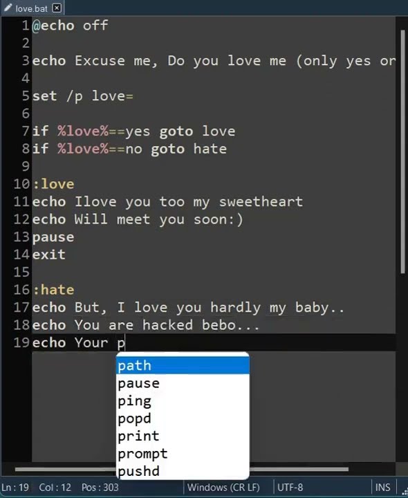 Create I Love You Virus Hacking Shorts Short Hacker Programming