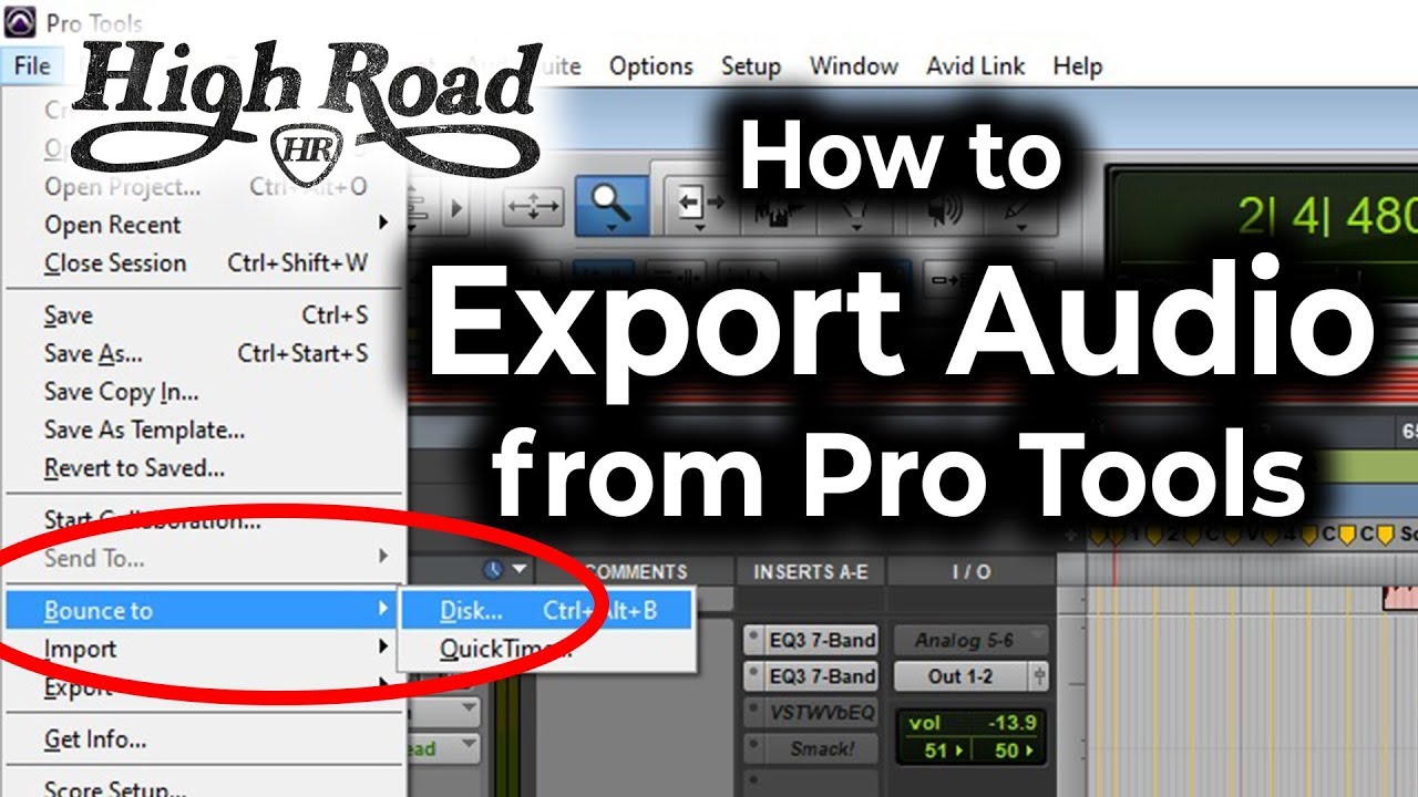 Pro Tools Tutorial Beginner How To Export Audio From Pro Tools
