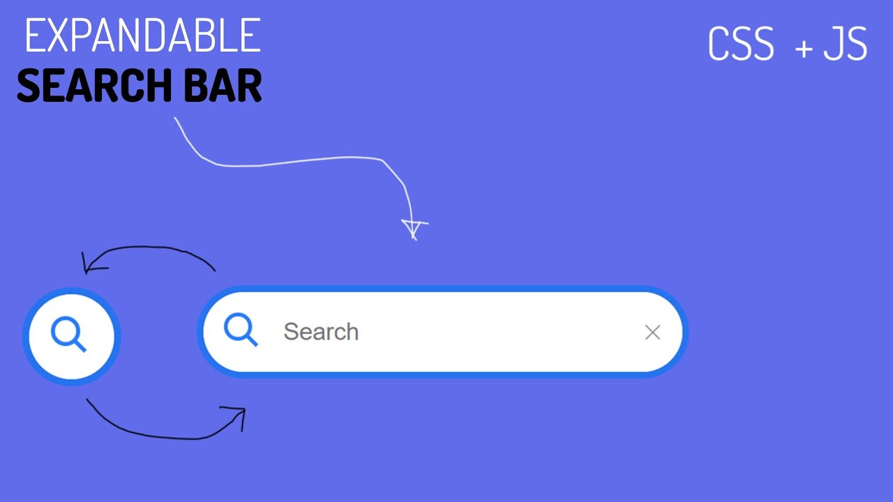 Expandable Search Bar In Html Css Javascript Youtube