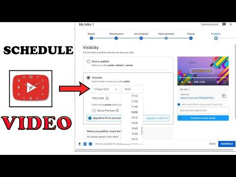 How To Schedule Youtube Videos Schedule Video Upload On Pc Youtube