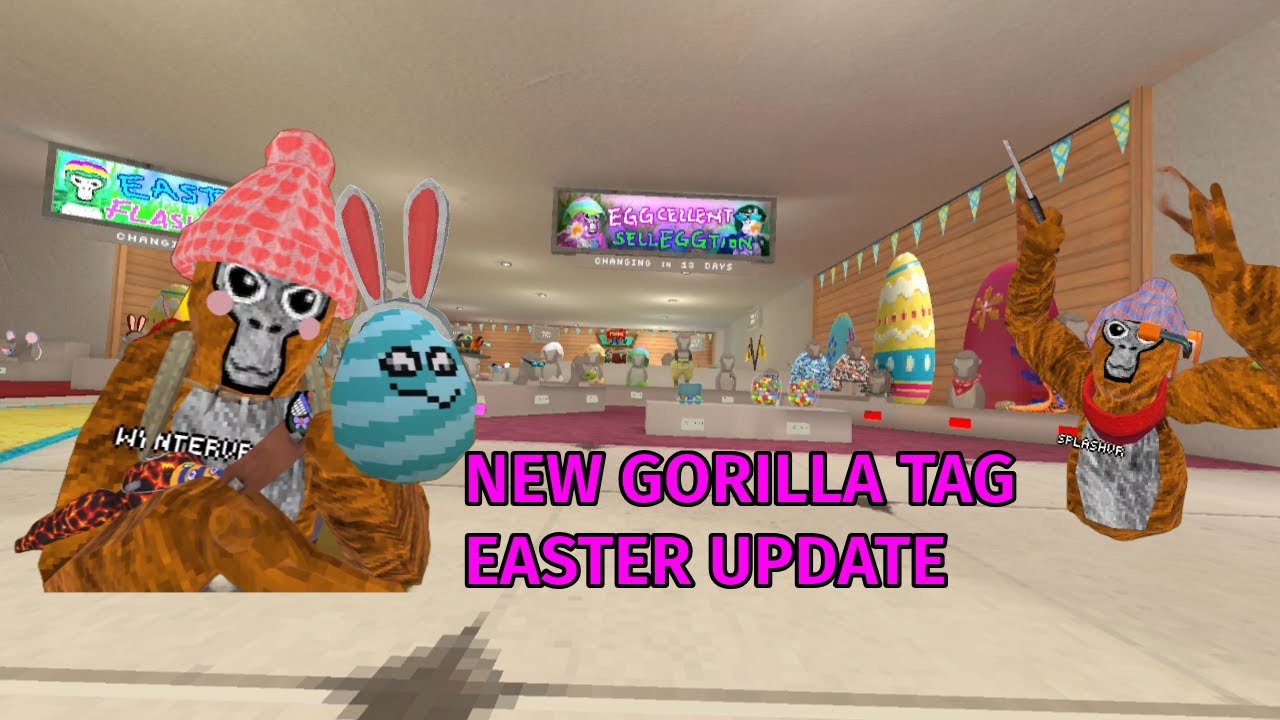 New Gorilla Tag Easter Update And New Lab In Mines Youtube