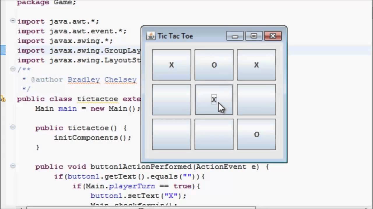 How To Make A Tic Tac Toe Game In Java Youtube