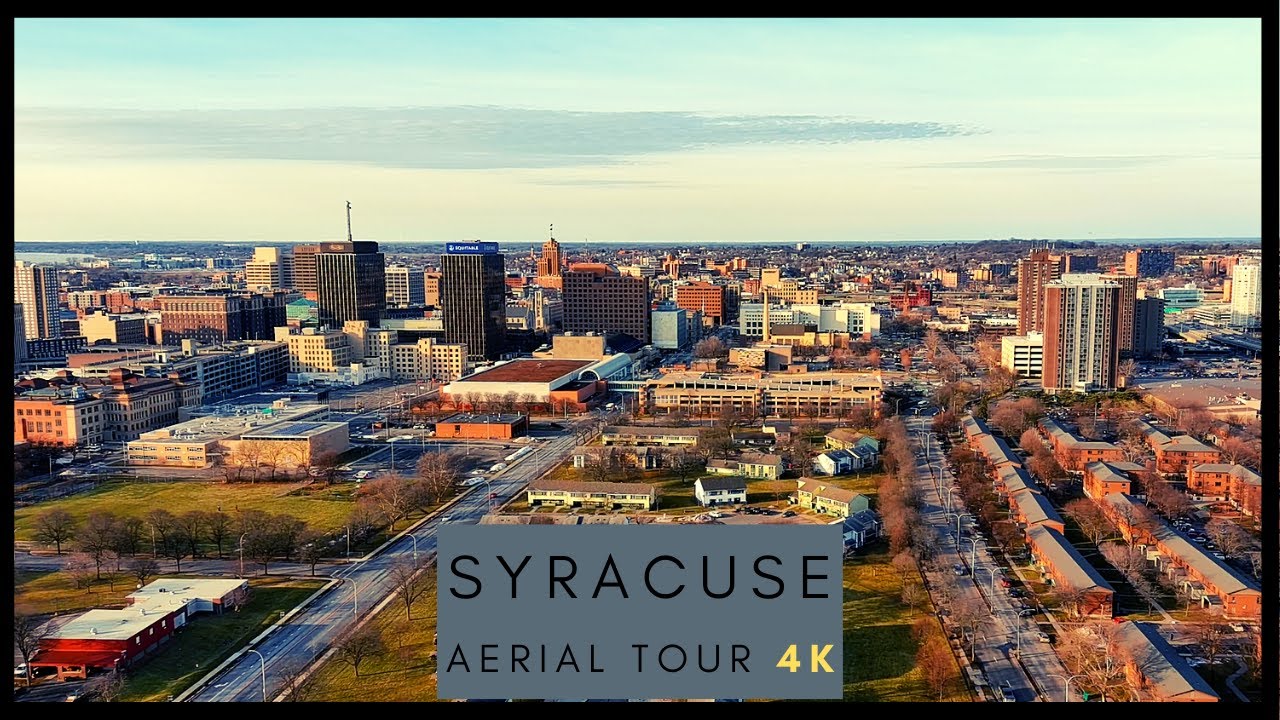 Syracuse New York 4k Aerial Drone Skyline Youtube