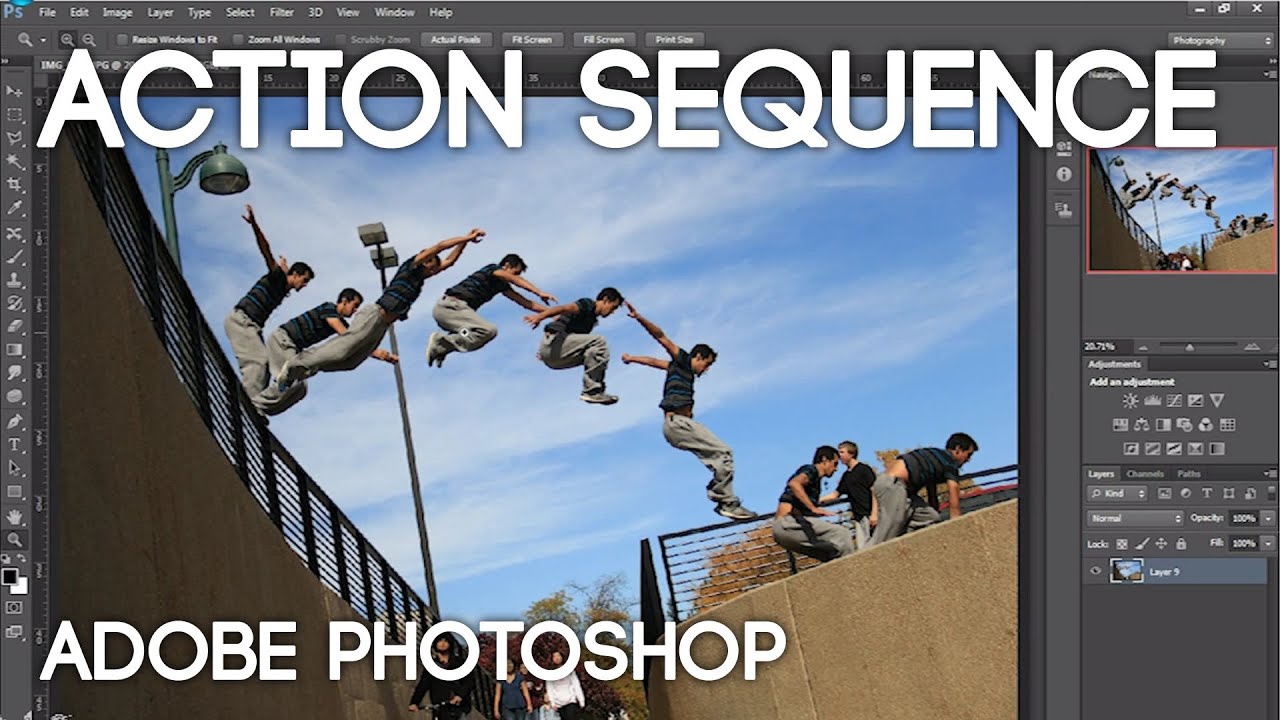 Tutorial Action Sequence Photography With Adobe Photoshop Cs6 Youtube