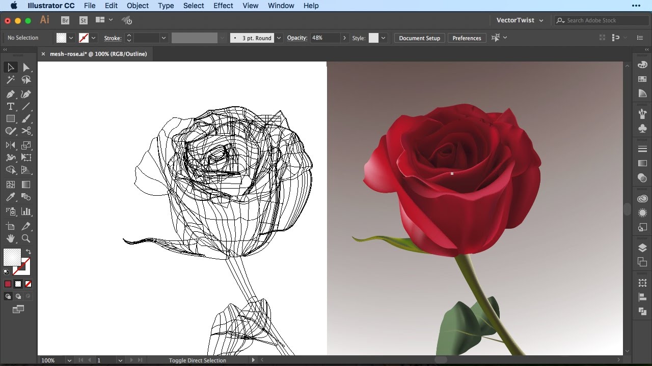 How To Draw Rose In Illustrator