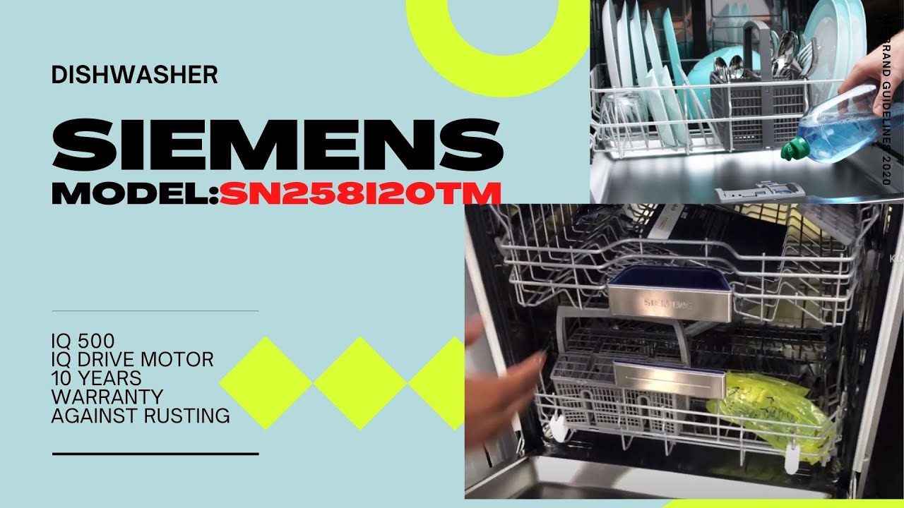 Siemens Dishwasher Model Sn258i20tm New Display Youtube