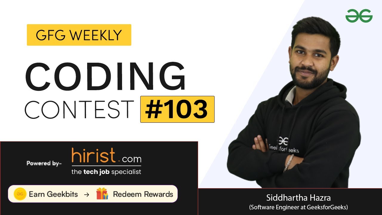 Gfg Weekly Coding Contest 103 Post Analysis Geeksforgeeks Practice