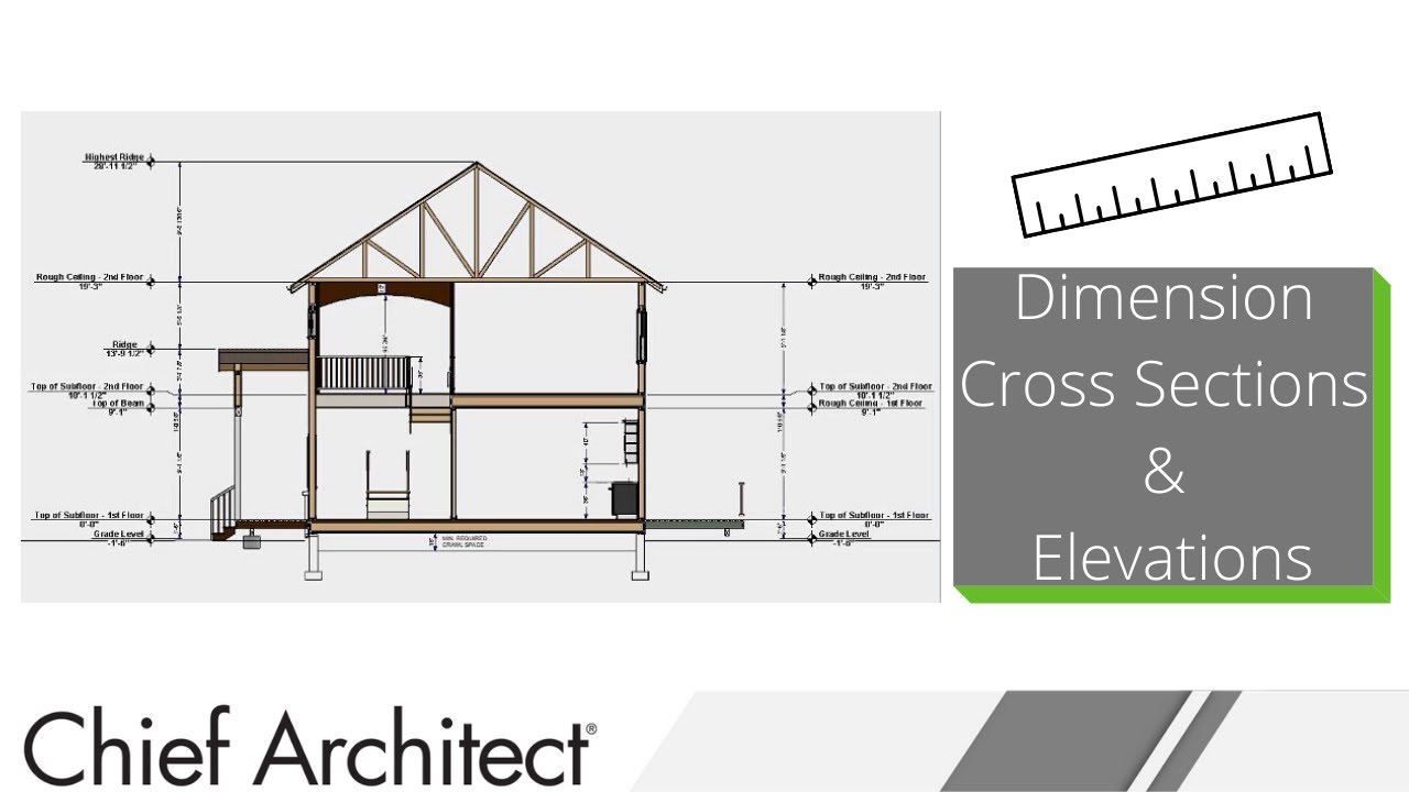 Dimensions For Cross Sections And Elevations Youtube