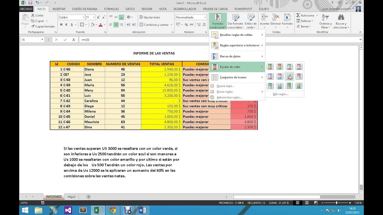 Semáforo En Excel Con Formatos Condicionales Youtube