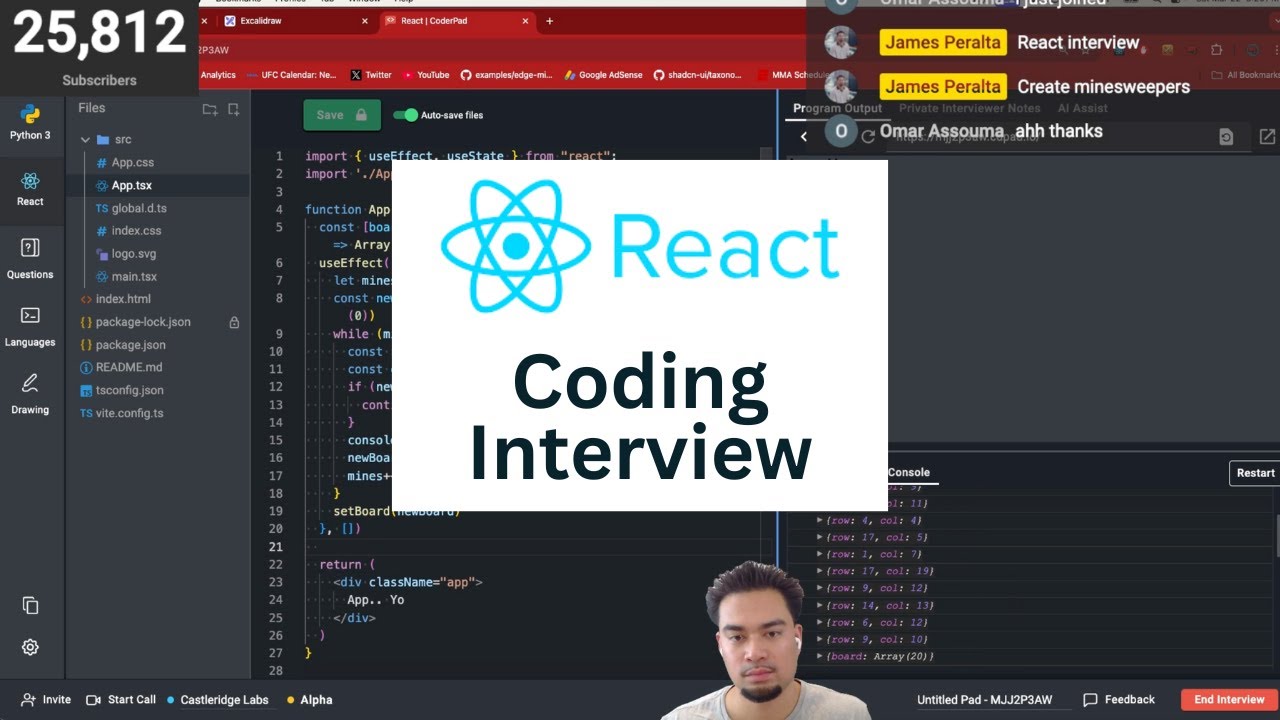Intermediate React Js Coding Interview Ft Alpha Code Youtube