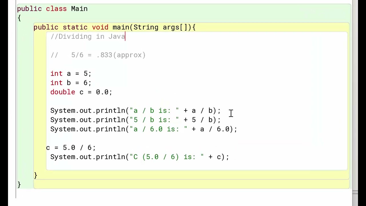 How Division In Java Works Youtube