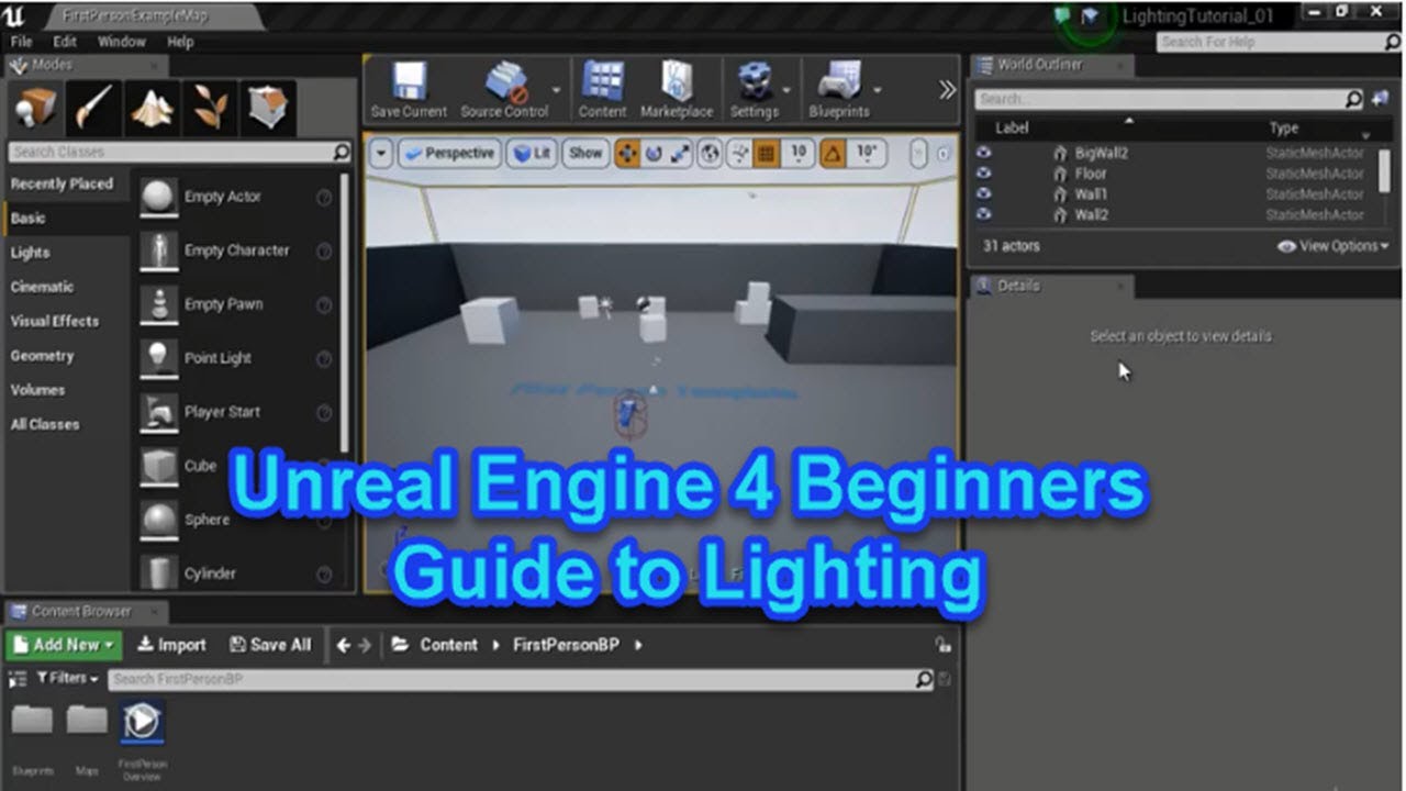 Unreal Engine 4 Beginners Guide To Lighting Youtube
