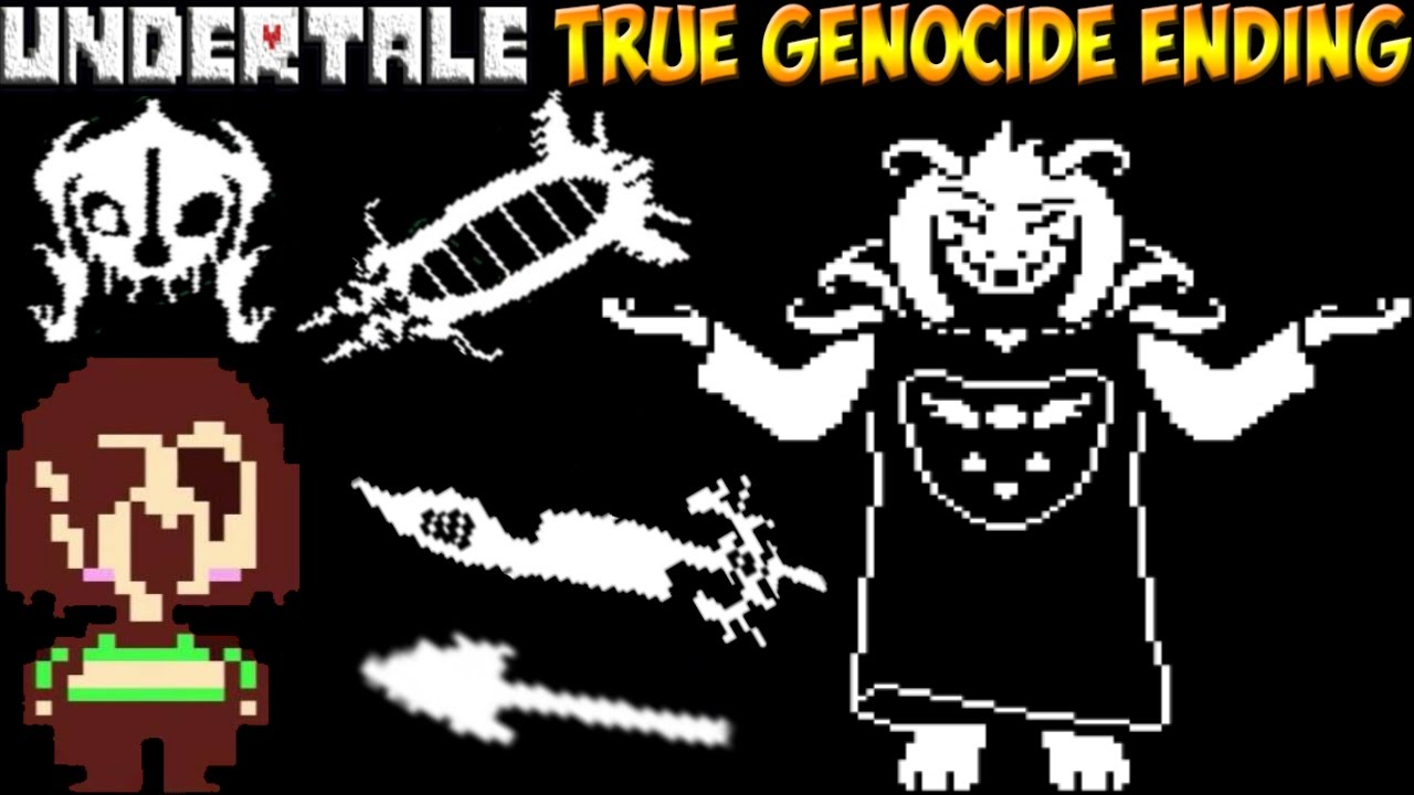 Undertale True Genocide Ending Chara против Asriel Dreemurr Youtube
