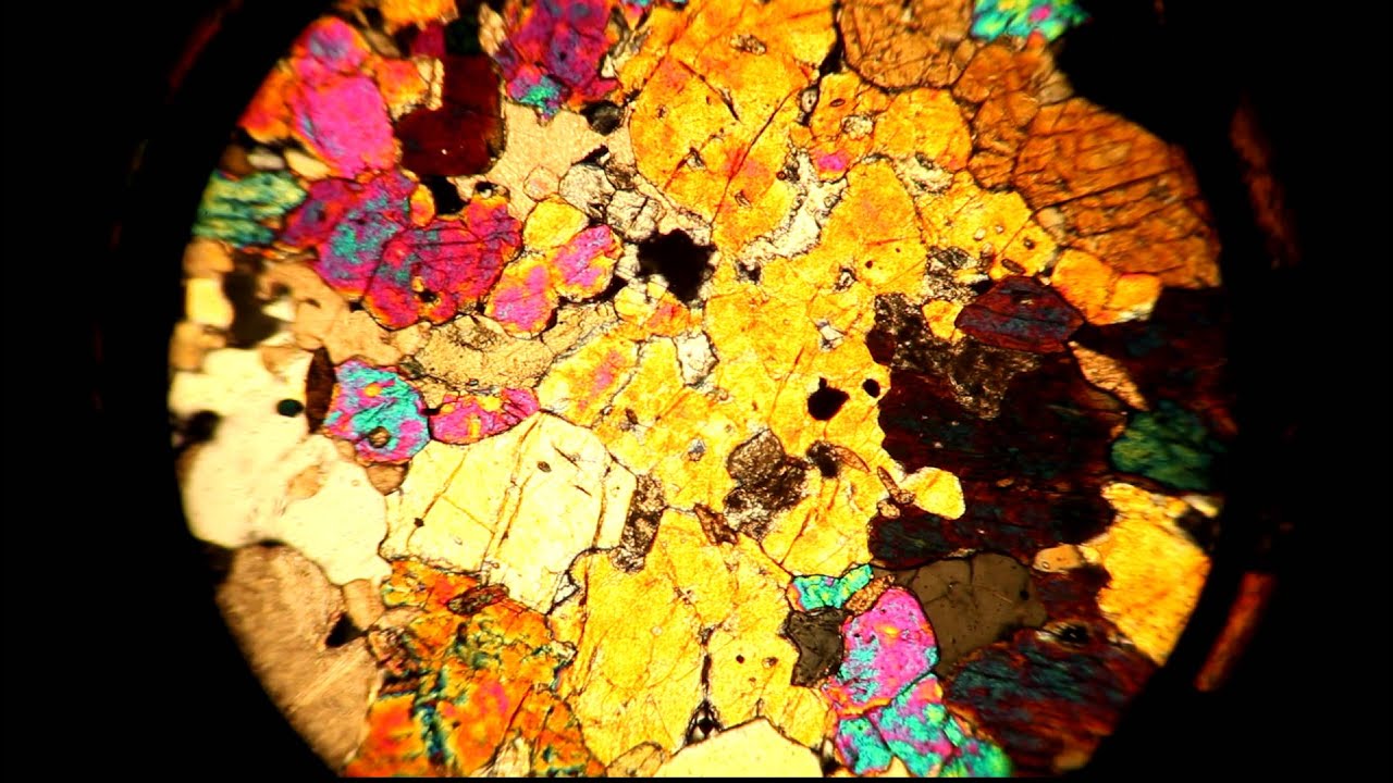 A Thin Section Viewed Through A Petrographic Microscope With Stage