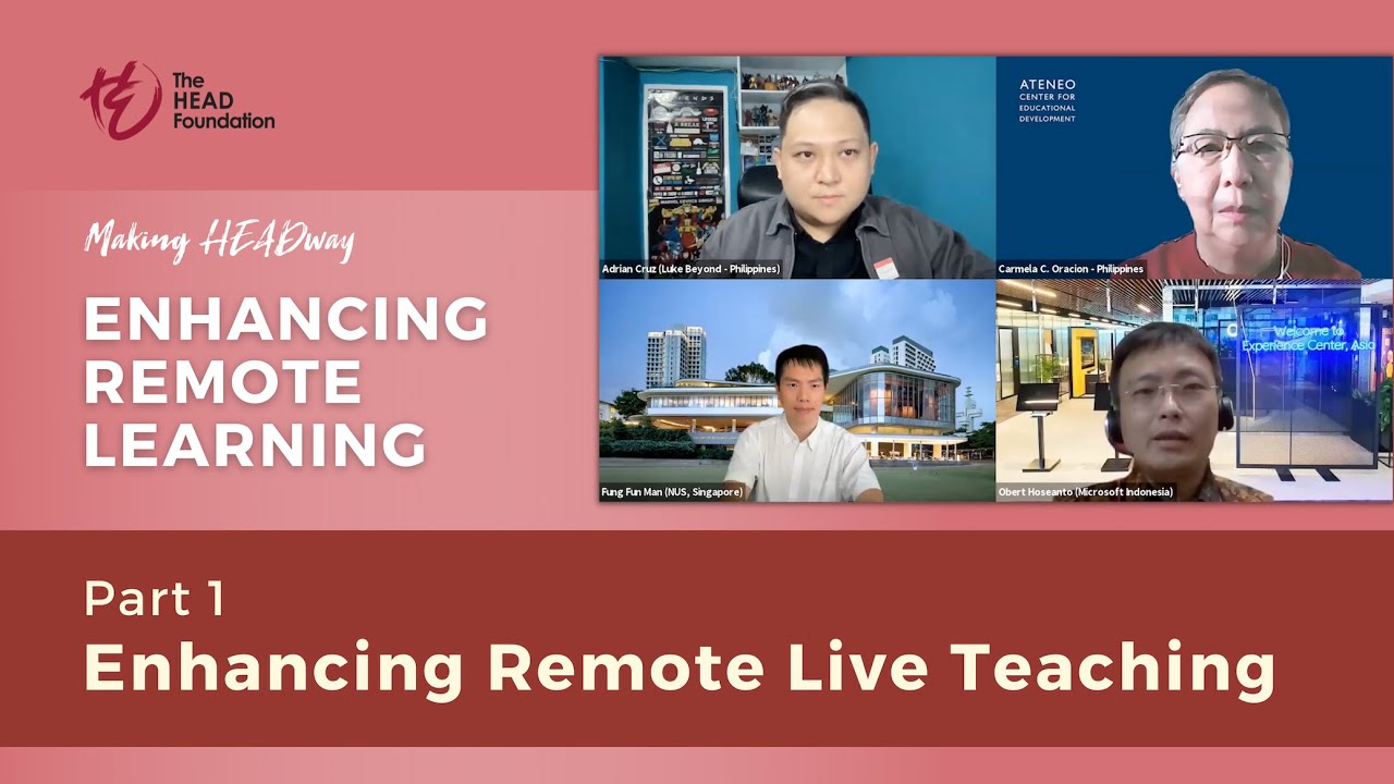 Part 1 Enhancing Remote Live Teaching Enhancing Remote Learning